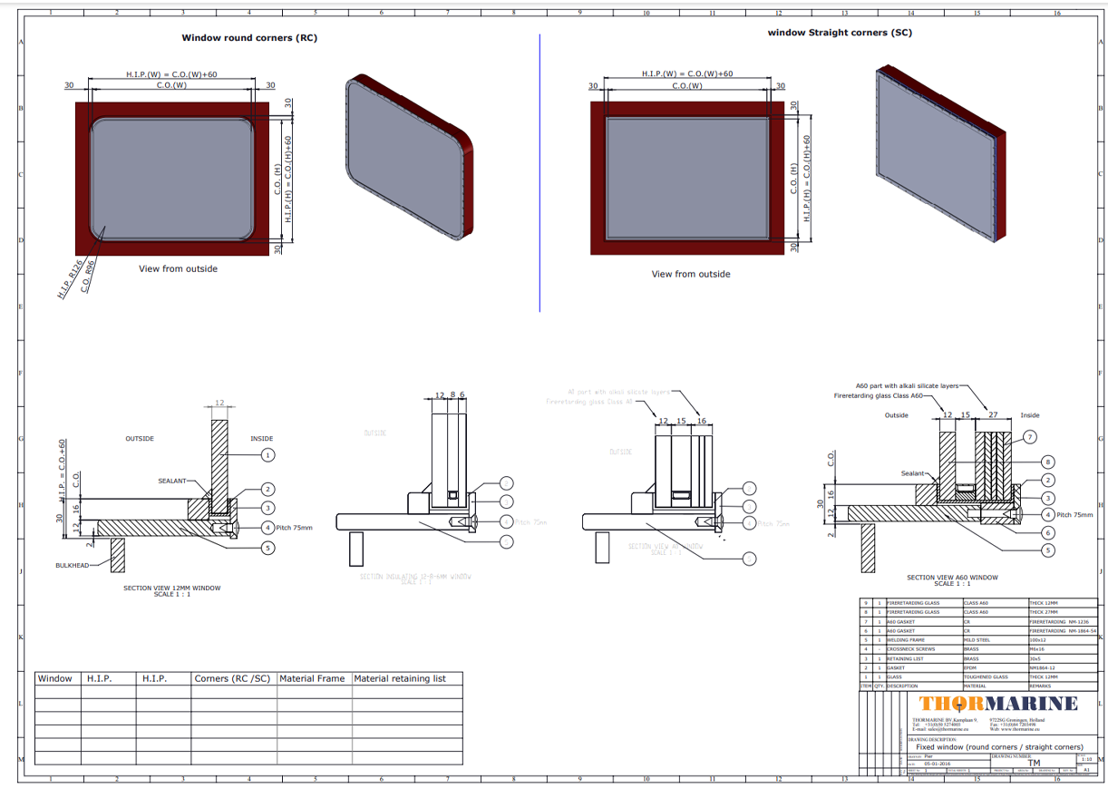 Shipwindows - THORMARINE - maritime doors, hatches and windows